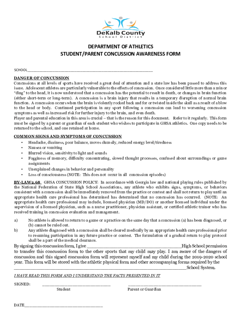 Fillable Online Sports Concussion Policies and LawsHEADS UPCDC ...