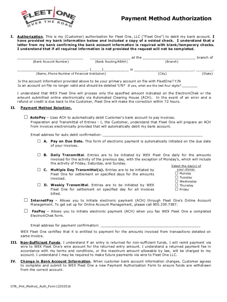 Fillable Online Payment Authorizations Forms Fax Email Print - pdfFiller