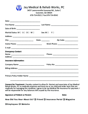 Fillable Online NEW PATIENT DATA SHEET FORM Fax Email Print - pdfFiller