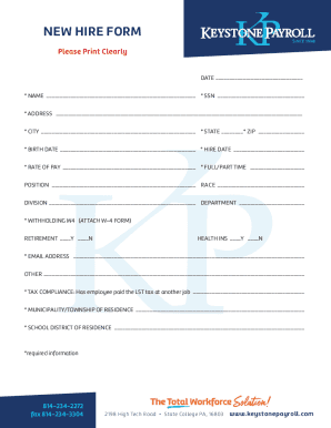 Fillable Online New Hire Reporting Form - Illinois Fax Email Print ...