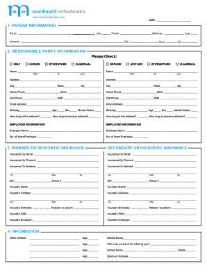 Fillable Online New Patients Form PDF in Gilbert and Mesa, AZ - Macdonald ... Fax Email Print ...