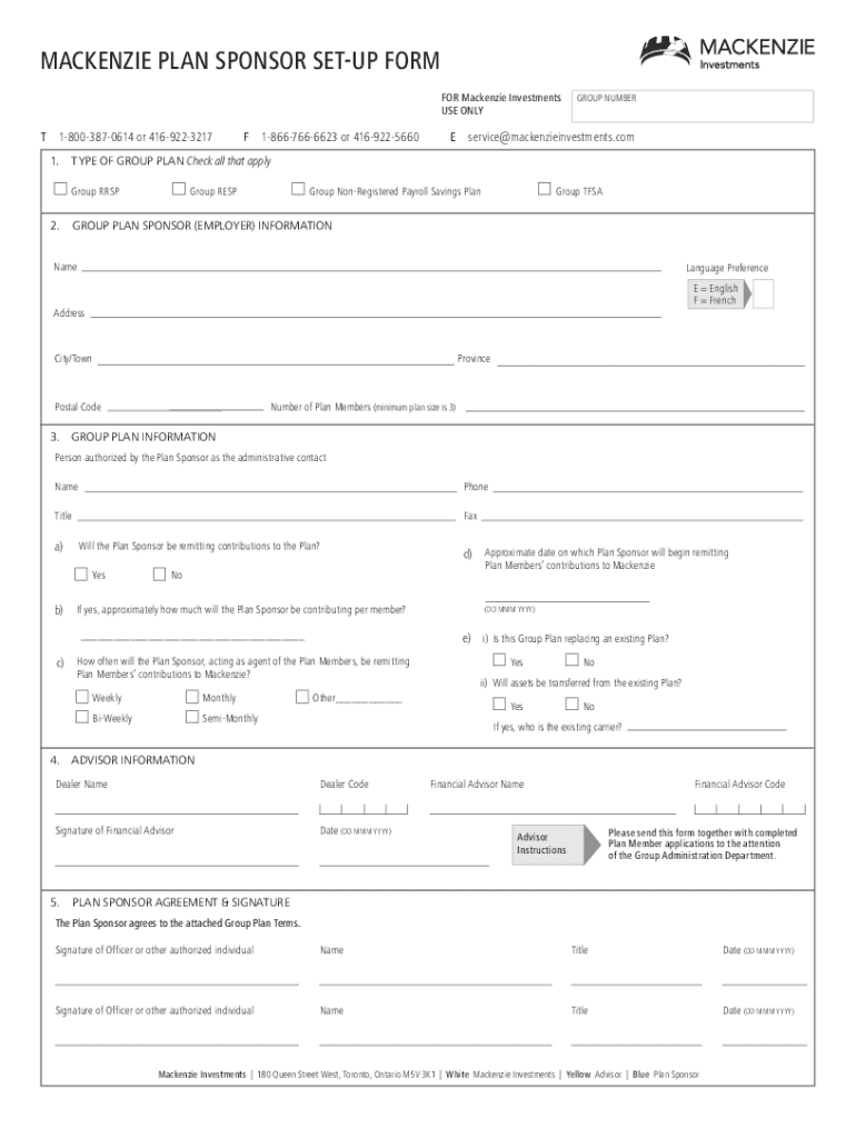 Fillable Online Mackenzie Group Plan Member Change Form Fax Email Print ...