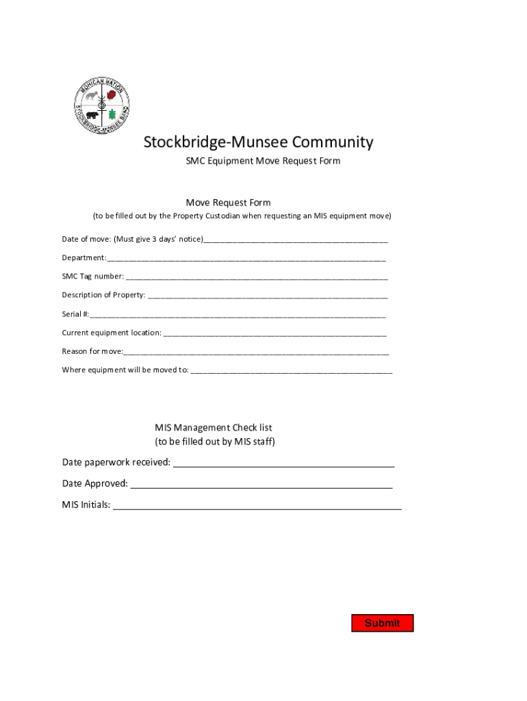 Fillable Online SMC Preliminary Community Facility Request FormSMC ...