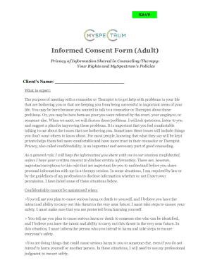 Fillable Online MySpectrum Adult Informed Consent Form Fax Email Print ...