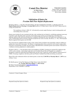 Fillable Online Solicitation of Quotes Form Fax Email Print - pdfFiller