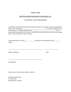Fillable Online An HOA Proxy Form Guide - Condo Control Fax Email Print ...