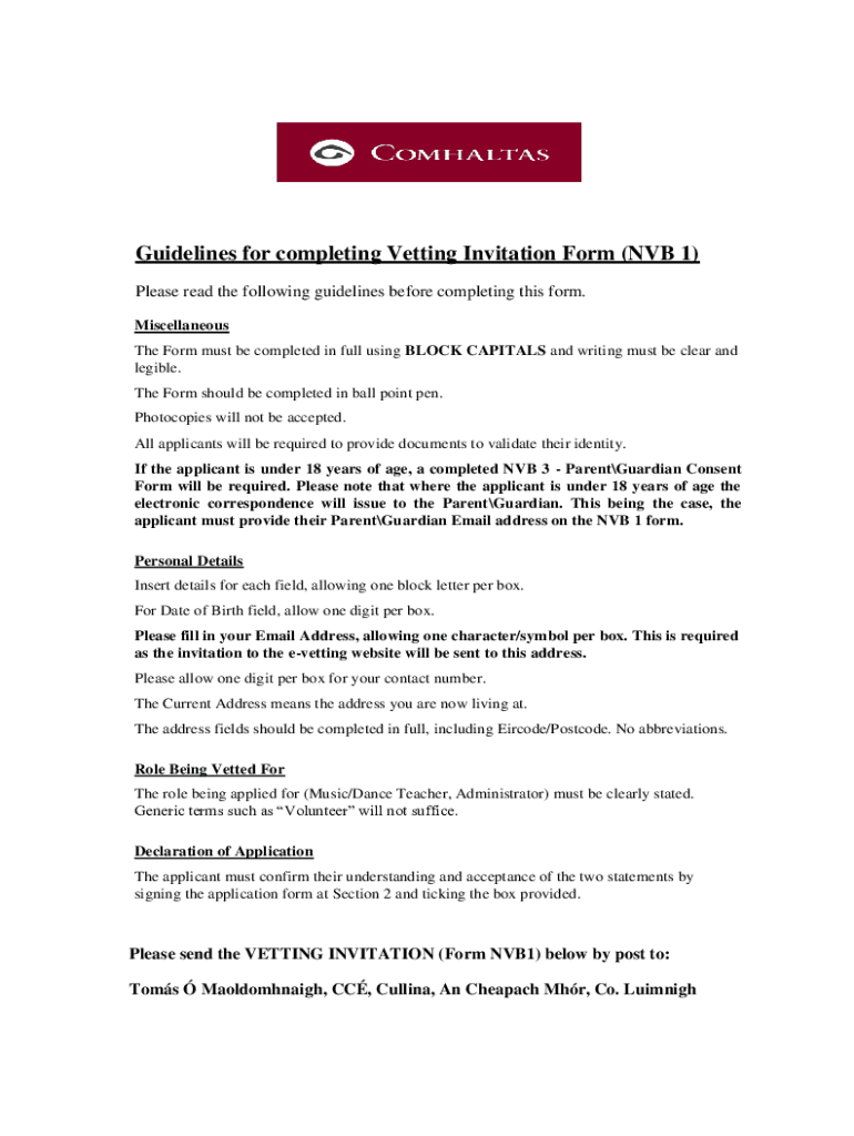 Fillable Online Garda vetting - Citizens InformationGarda vetting ...