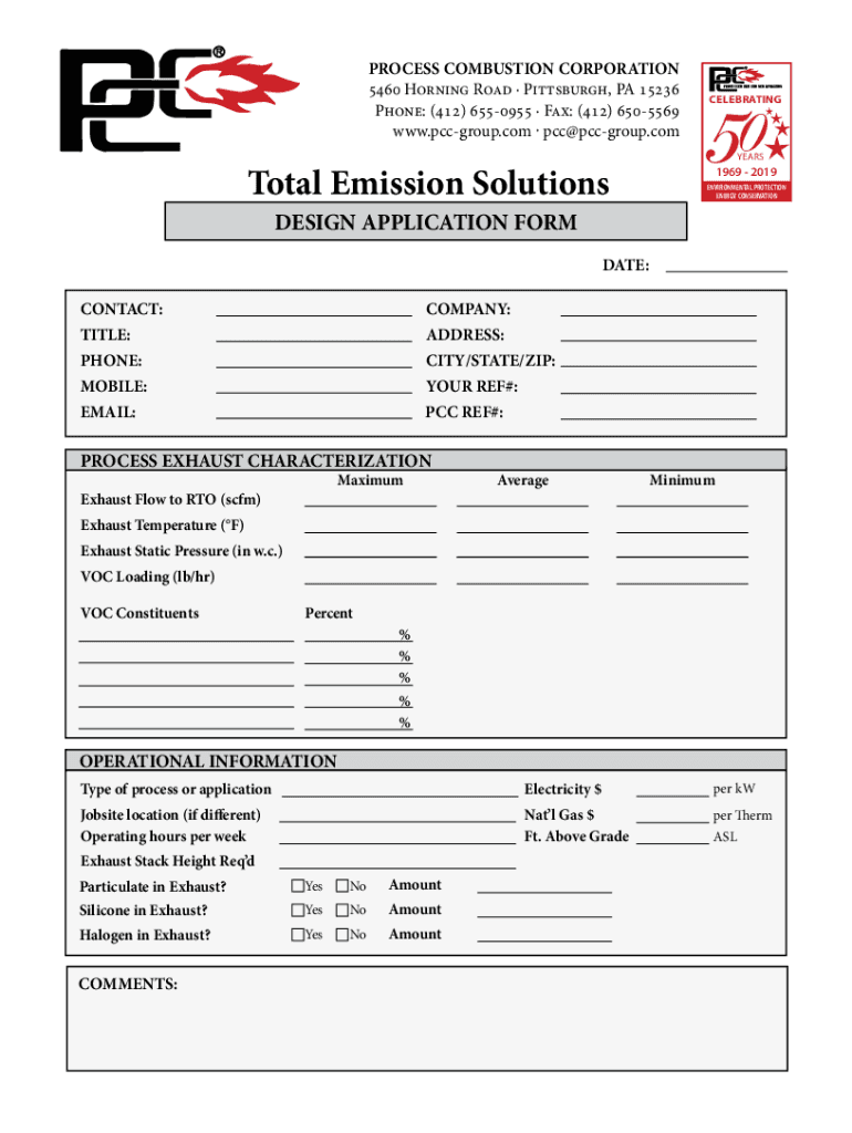 Fillable Online F L A M ELE XIDA T I O N FLAMELESS OxidatiOn ... - PCC ...