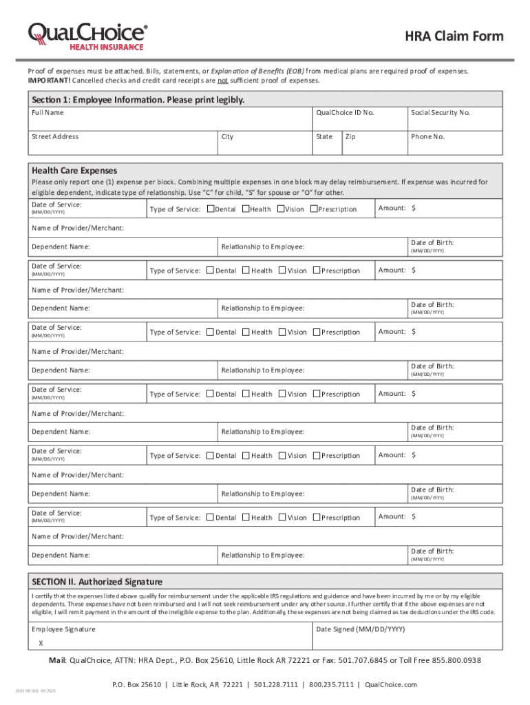 Fillable Online State of Florida Healthcare Claim Reimbursement Form ...