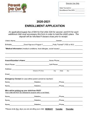Fillable Online PDO enrollment form Fax Email Print - pdfFiller