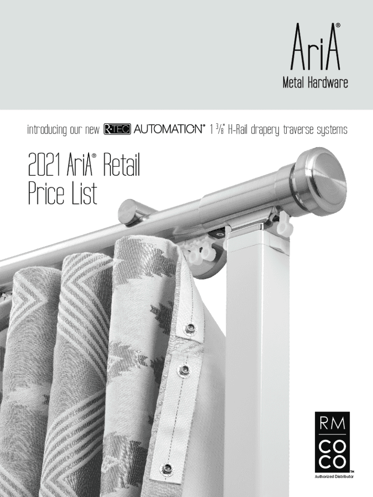 Fillable Online 12' Aria Metal H-Rail Double Ceiling Mount ...