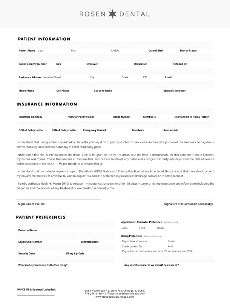 Fillable Online RD New Patient Form 3 Fax Email Print - pdfFiller