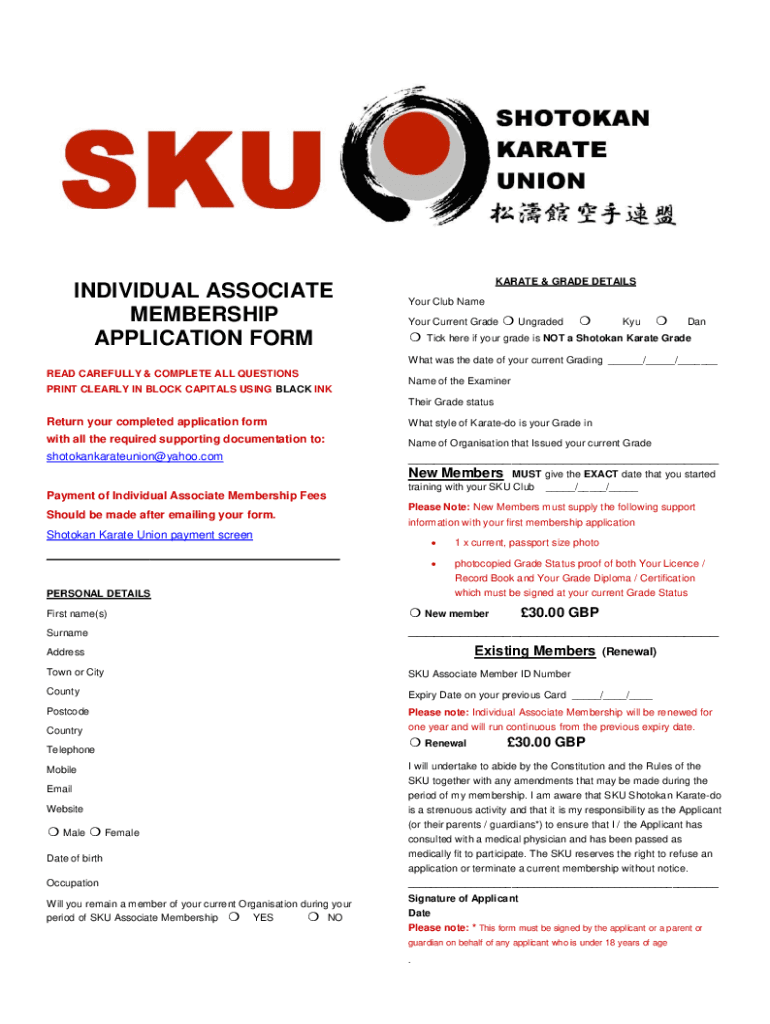 Fillable Online 6 Best Examples of Membership Application Forms (with ...