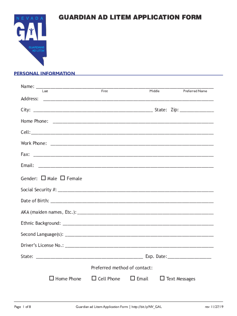 Fillable Online PDF GUARDIAN AD LITEM COMPLAINT FORM - Board of ...