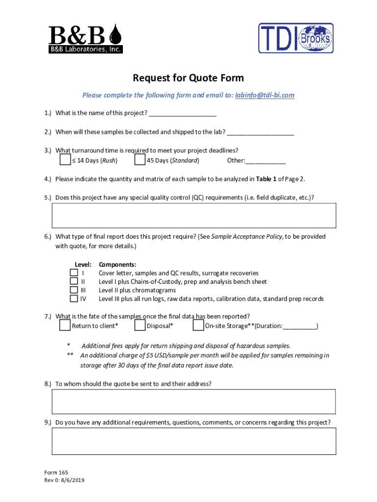 Fillable Online How to write Request for Quote Letter - Samples ...