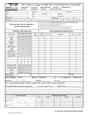 Fillable Online MSP - Concealed Pistol Application and ...