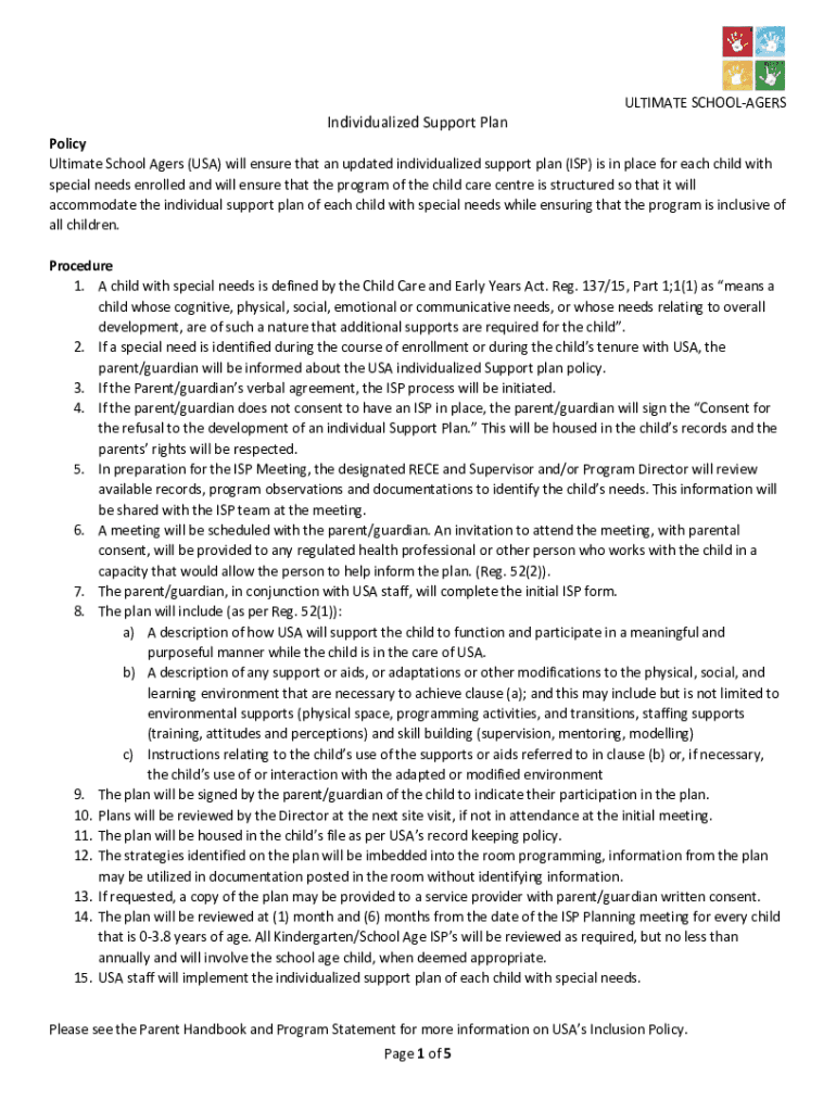 Fillable Online INDIVIDUAL SUPPORT PLAN: INDIVIDUAL PREFERENCES: LIKE ...