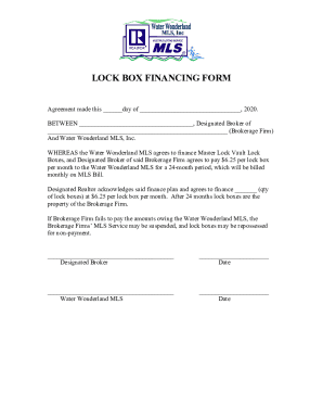 Fillable Online Form of Lockbox Agreement and VariationsUS Legal Forms ...