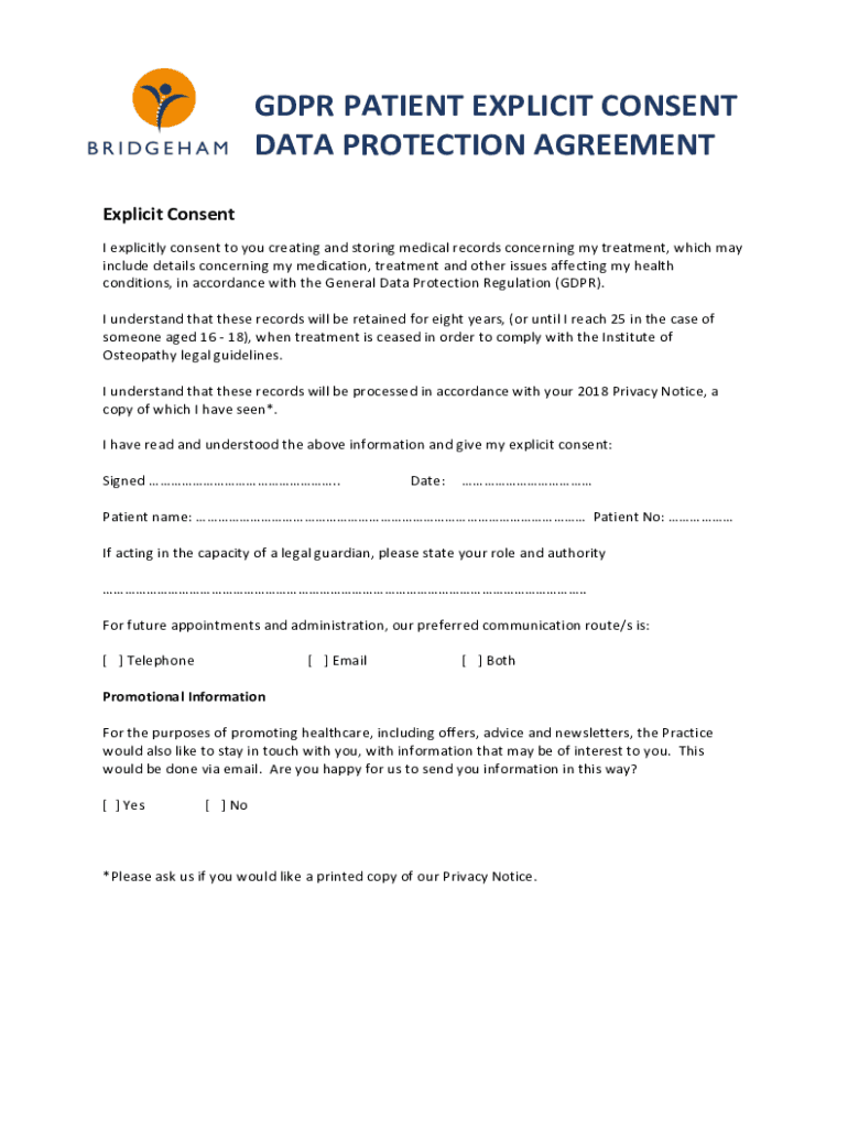 Fillable Online Bridgeham-GDPR-Patient-Explicit-Consent-Form-1 (1).docx ...
