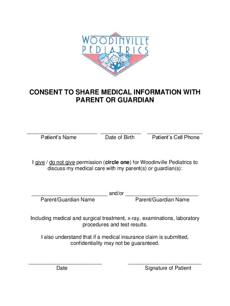 Fillable Online HIPAA May Block Parents From Getting Adult Children's ...