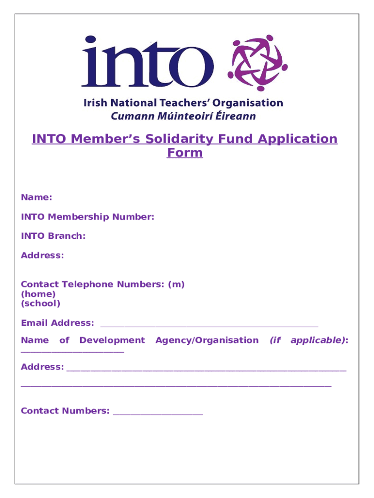 SOLIDARITY FUND Doc Template | pdfFiller