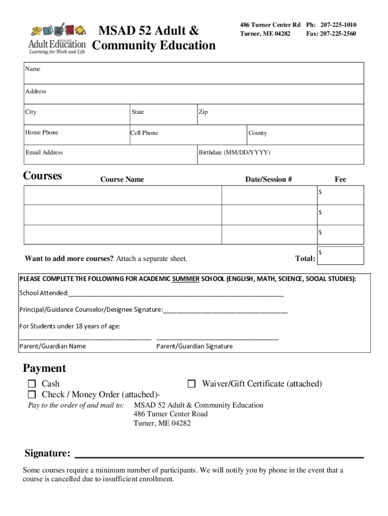 Fillable Online d9j5qtehtodpj cloudfront MSAD 52 Adult & Fax Email ...