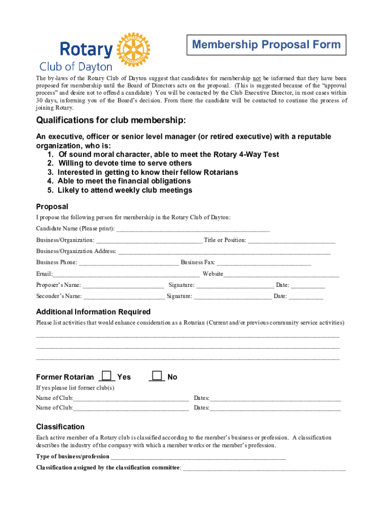 Fillable Online How to Propose a New Member Attracting Prospective ...