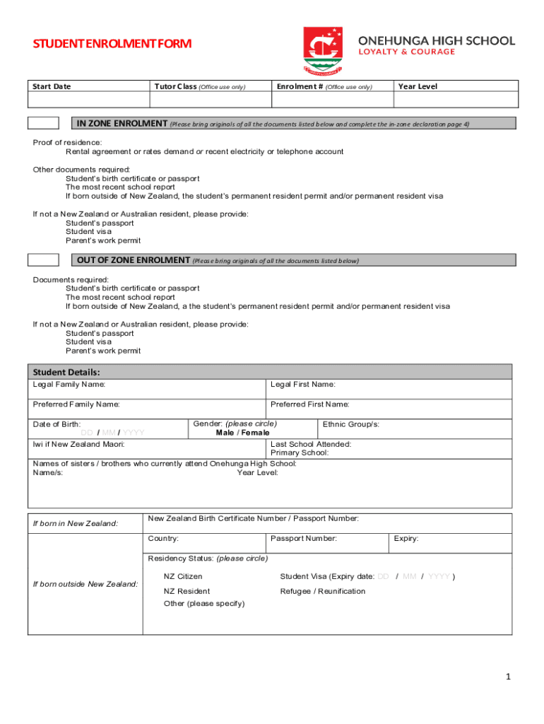 Fillable Online OHS Enrolment Form V1 1 (2) Fax Email Print - pdfFiller