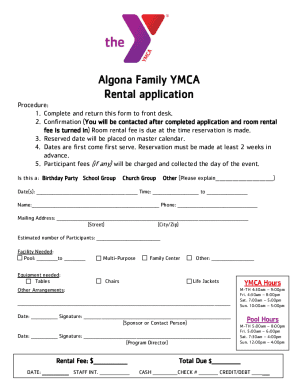 Fillable Online Algona Family YMCA Fax Email Print - pdfFiller