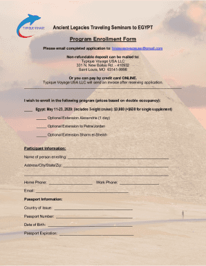 Fillable Online 2020 Egypt Registration Form.docx Fax Email Print ...