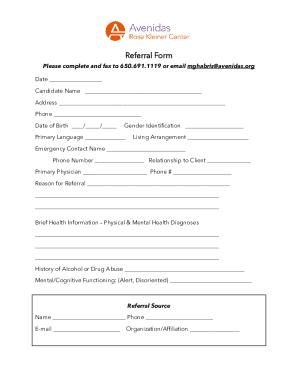 Fillable Online 10+ Best Medical Referral Form Templates - PDFFree ...