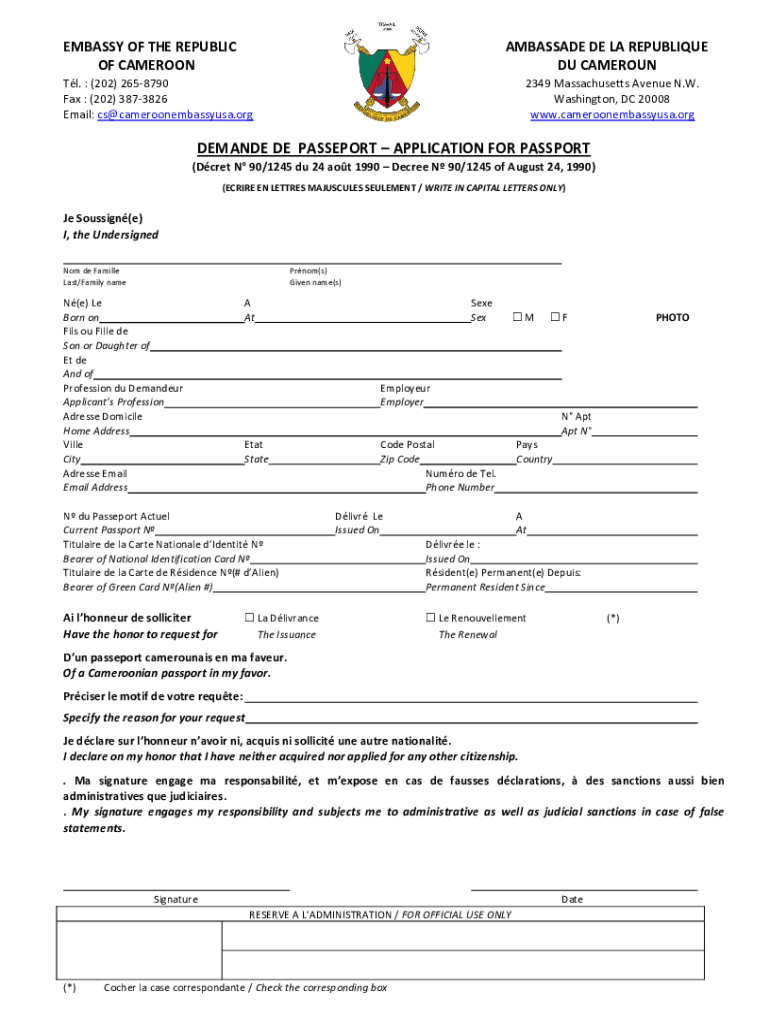 Fillable Online DS-11 New Passport Application FormForm DS-11 Download ...