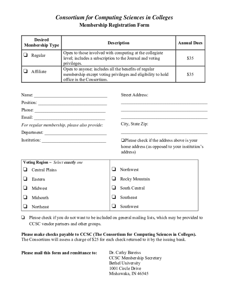 Fillable Online Consortium Registration Form - Enrollment Services Fax Email Print - pdfFiller