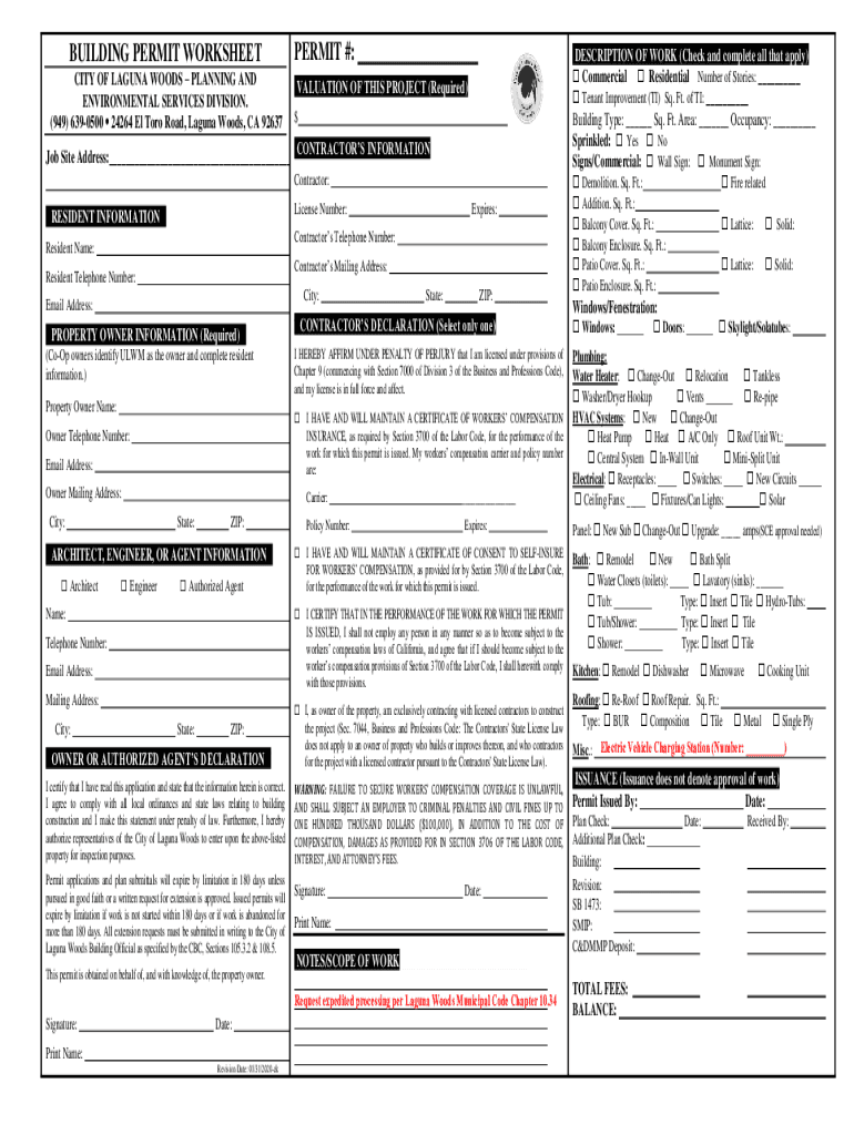 Fillable Online Electric Vehicle Charging Stations Building Permit ...