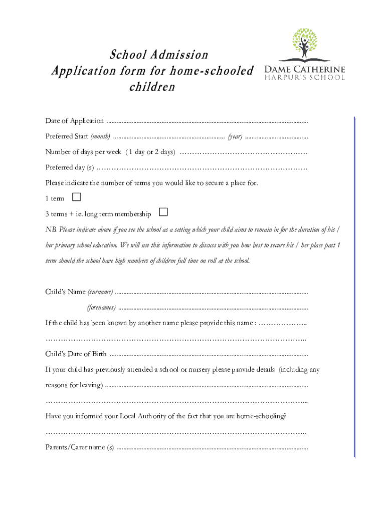 Fillable Online 21+ School Admission Form Templates in DOCPDFFree ...