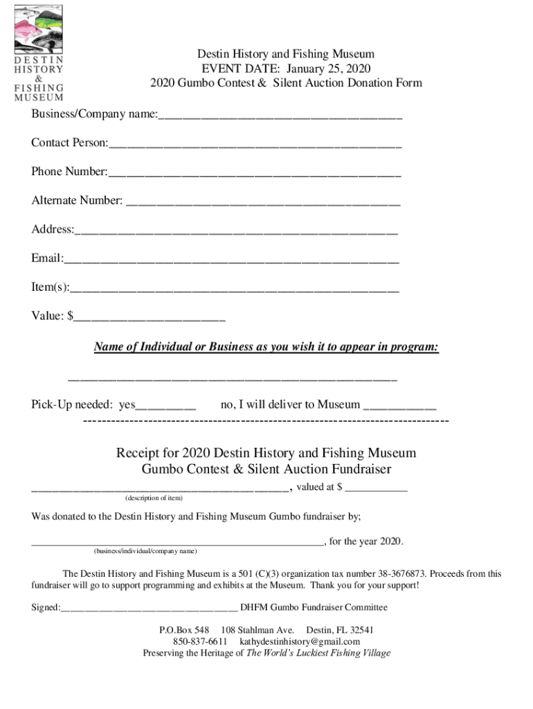 Fillable Online Annual Gumbo Cook-Off - Rotary Club of Gulf Breeze ...