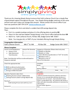 Fillable Online Simply Giving Form.docx Fax Email Print - pdfFiller