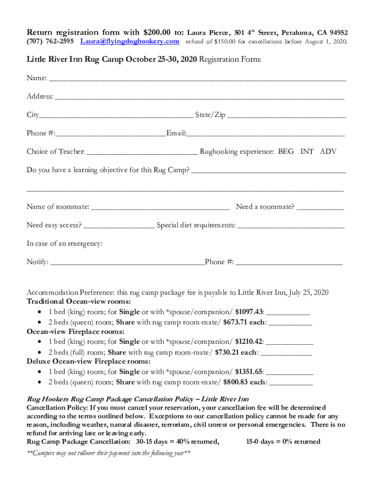 Fillable Online 2020 LRI rc reg form w policy.doc Fax Email Print ...