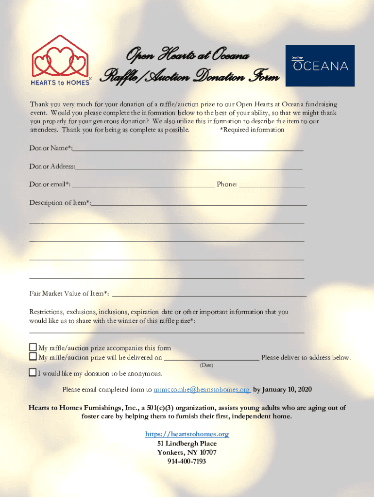 Fillable Online How to get Raffle Prize Donations - the Free WealthHow ...