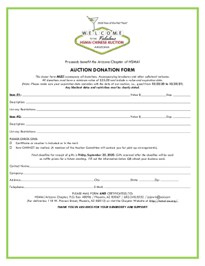 Fillable Online Chinese Auction Form Fax Email Print - pdfFiller