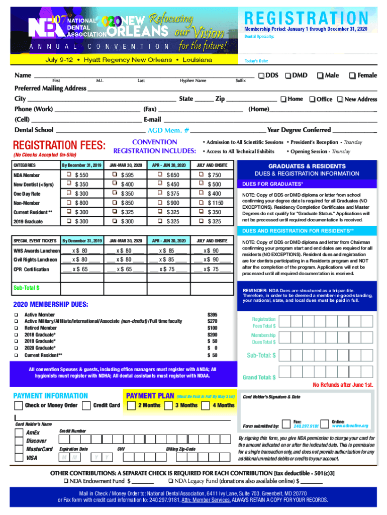 Fillable Online AGD Mem. # REGISTRATION FEES Fax Email Print - pdfFiller