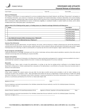 Fillable Online ROSECRANCE AND AFFILIATES Fax Email Print - pdfFiller