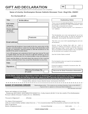 Fillable Online Charity Gift Aid Declaration Forms - Simply-Docs Fax ...