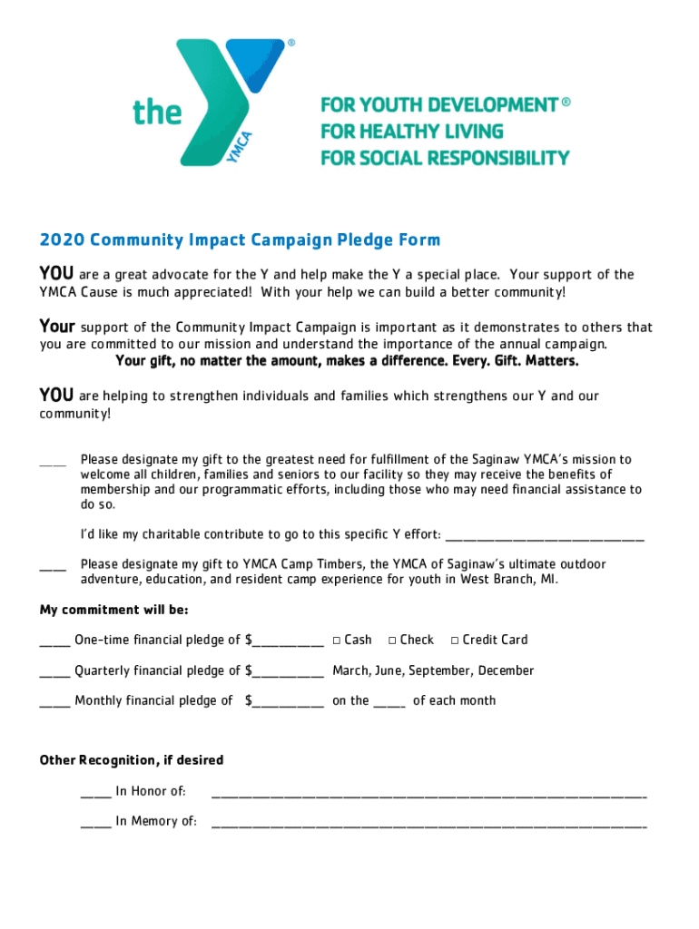 Fillable Online COMMUNITY NEEDS AND THE IMPACT ANNUAL CAMPAIGN MAKES ...