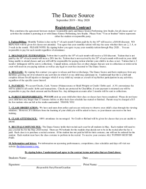 Fillable Online Artist Agreement for Dance performance - Docracy Fax ...
