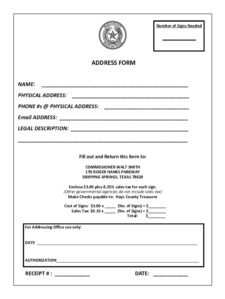 Fillable Online 911 Address Form-pct-4CommSmith Fax Email Print - pdfFiller