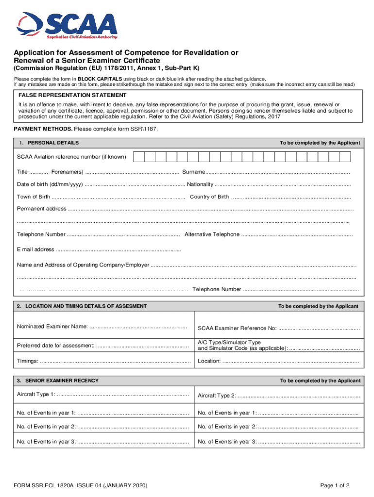 Fillable Online Application for Assessment of Competence for the ... Fax Email Print - pdfFiller