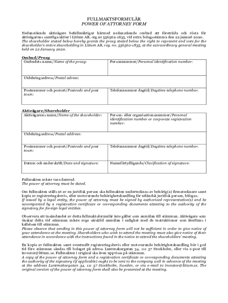 Fillable Online Free Printable Power of Attorney FormsPDF TemplatesFree ...