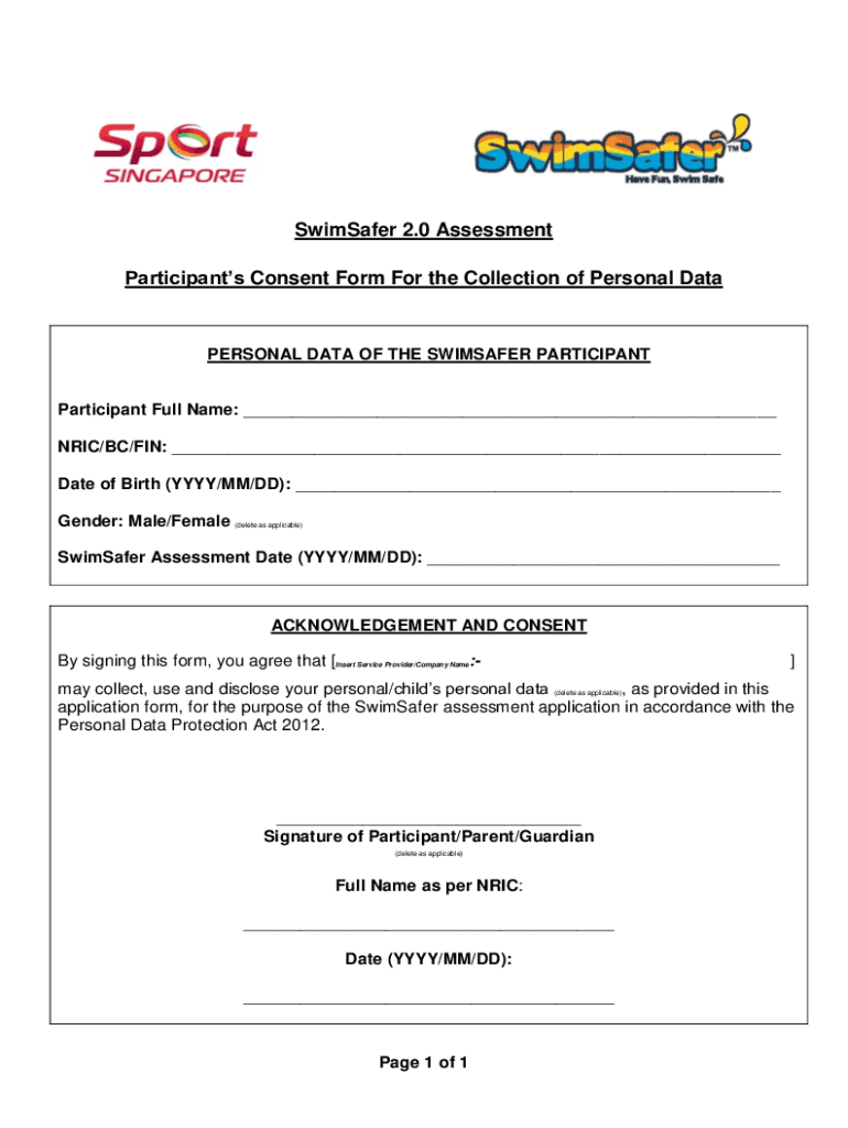 Fillable Online Participant Information and Consent Form Template ...