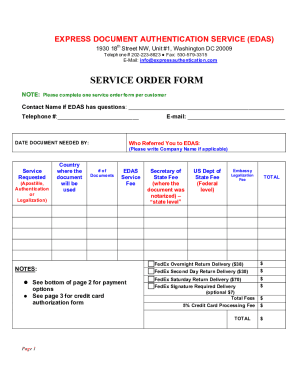 Fillable Online Fillable Online Download edas service order form - Document ... Fax Email Print ...